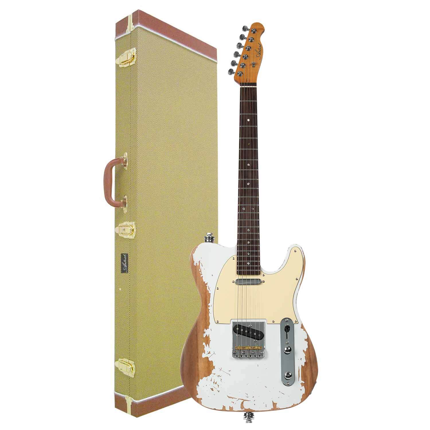 Artist AT53 White Aged Electric Guitar & Tweed CaseAT53WR+C