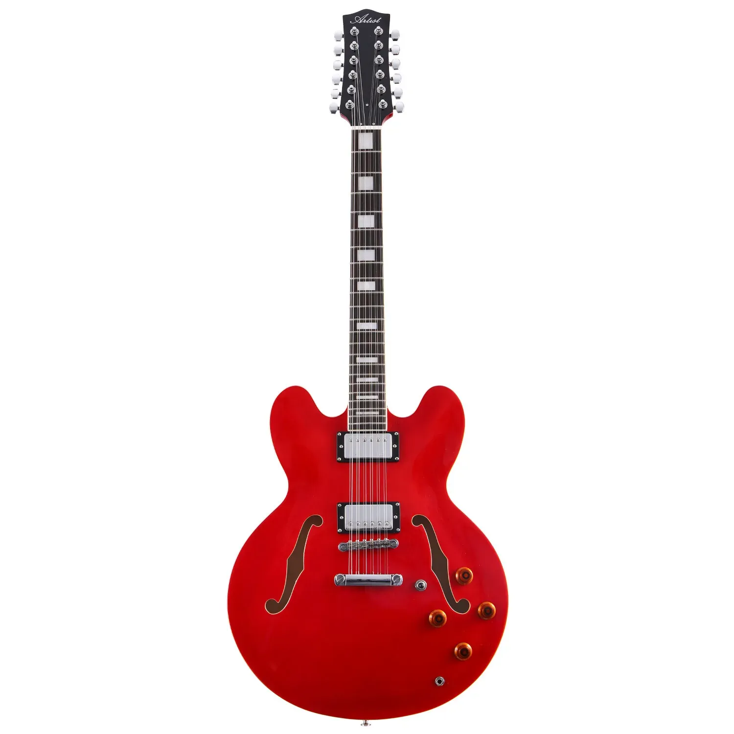 Artist Cherry12 12 String Semi-Hollow Electric Guitar w/ Humbucker ...